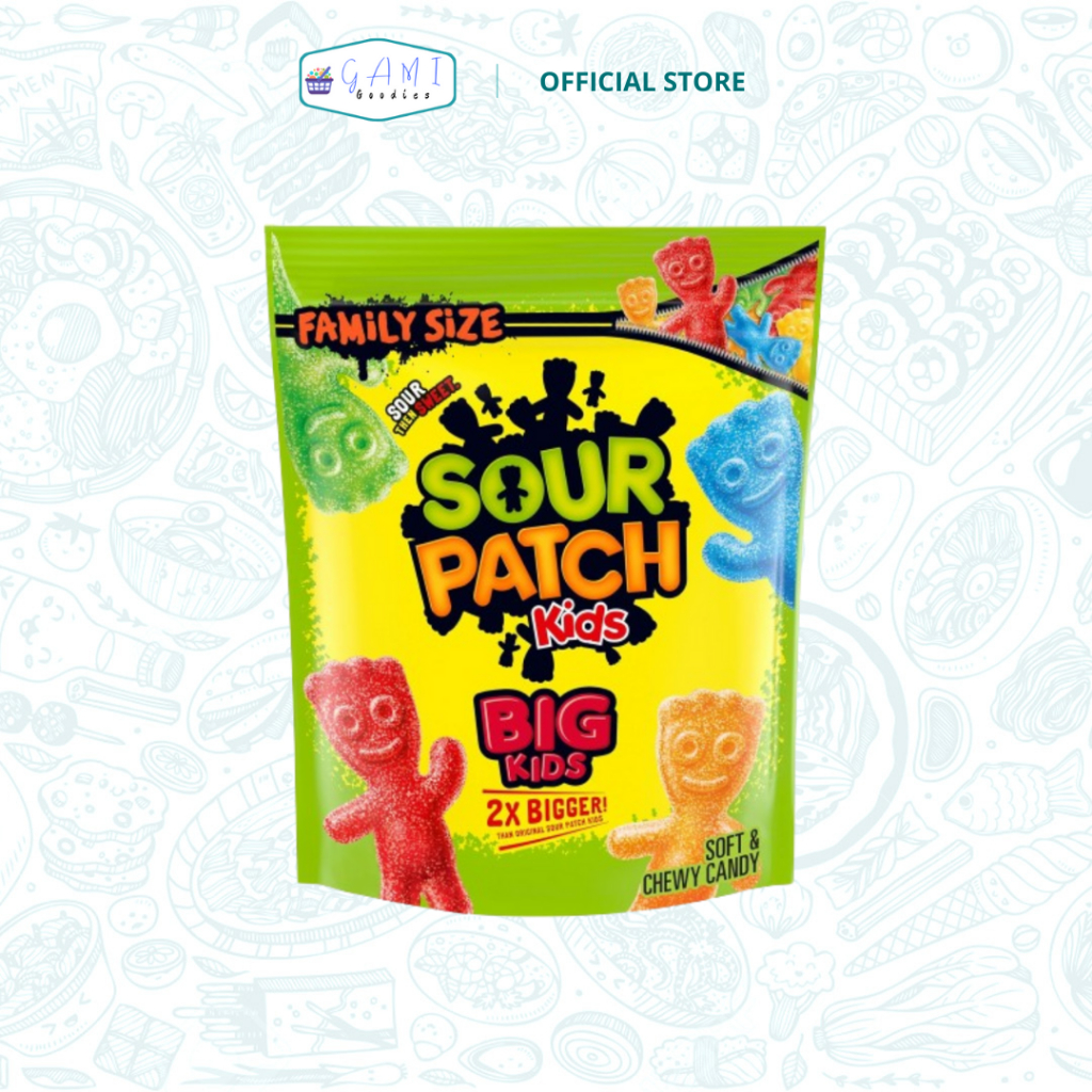 SOUR PATCH KIDS Soft & Chewy Candy, Family Size, 430g Bag | Shopee ...