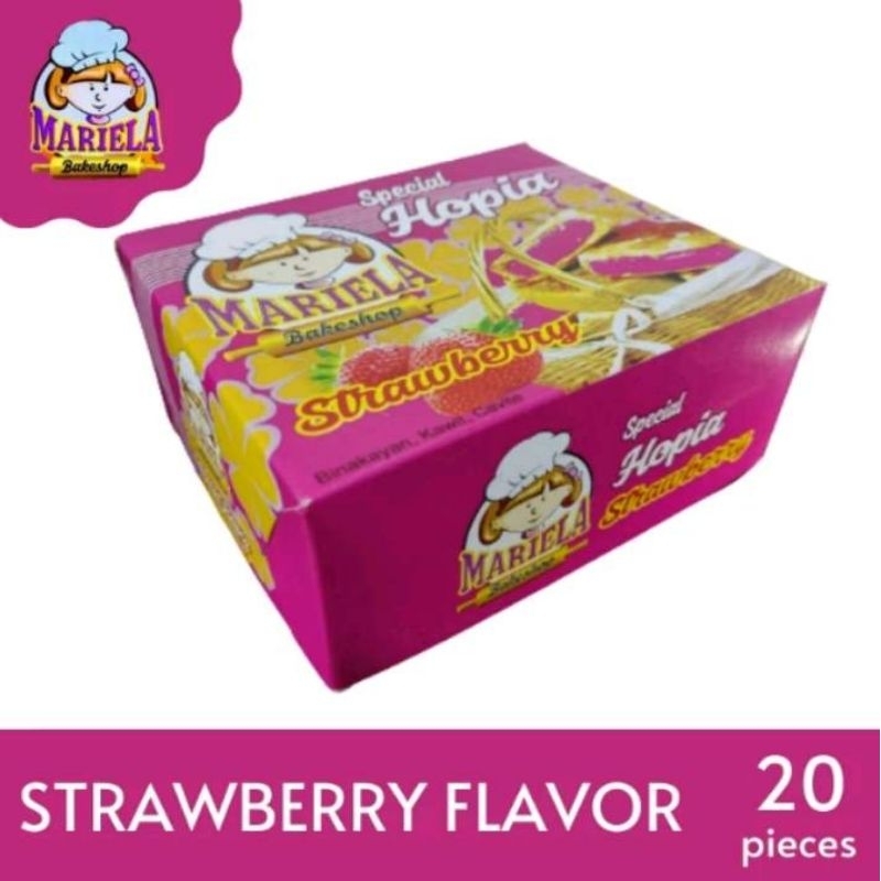 Mariela Special Hopia 20pcs per box Strawberry Flavor | Shopee Philippines