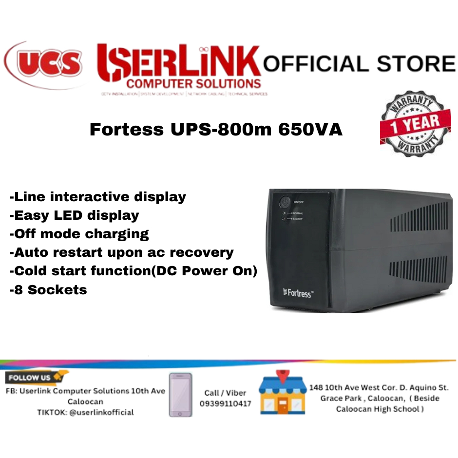 FORTRESS UPS-800m 650VA UPS | Shopee Philippines