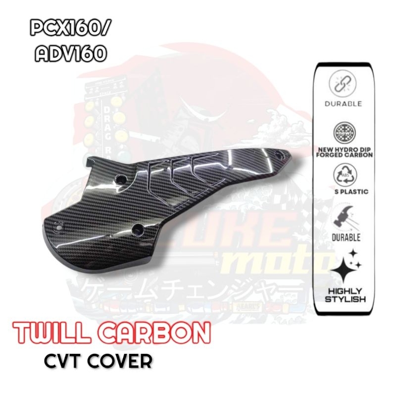 NEW!! Honda Pcx160/Adv160 hydro dip carbon cvt cover | Shopee Philippines