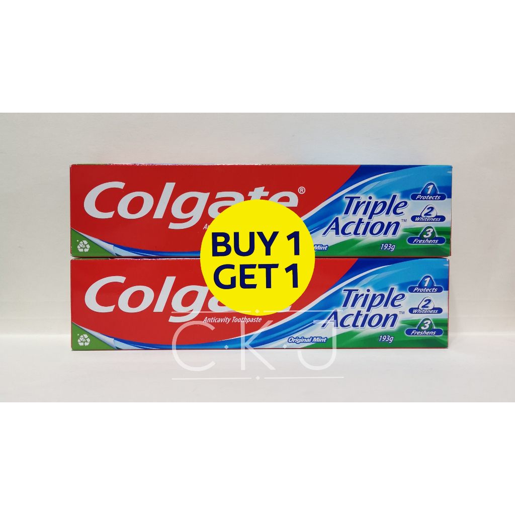 PROMO Colgate Triple Action Toothpaste 145ml / 193g BUY 1 GET 1 (EXPIRY ...