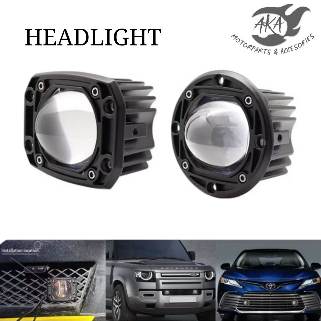 TDD 4676 FLUSH MOUNT SPOTLIGHT HEADLIGHT UNIVERSAL | Shopee Philippines