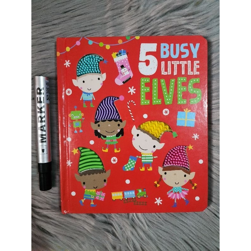 5 Busy Little Elves | Silicone Touchy-feely Boardbook (Preloved-VGC ...