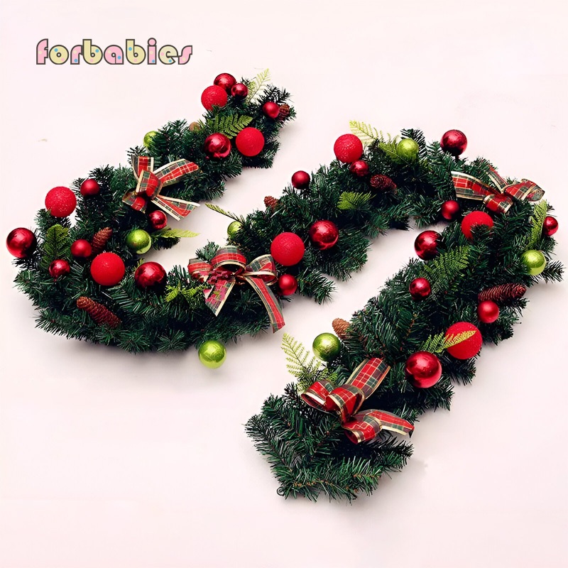 Christmas green garland white Garland christmas decoration plain thick ...