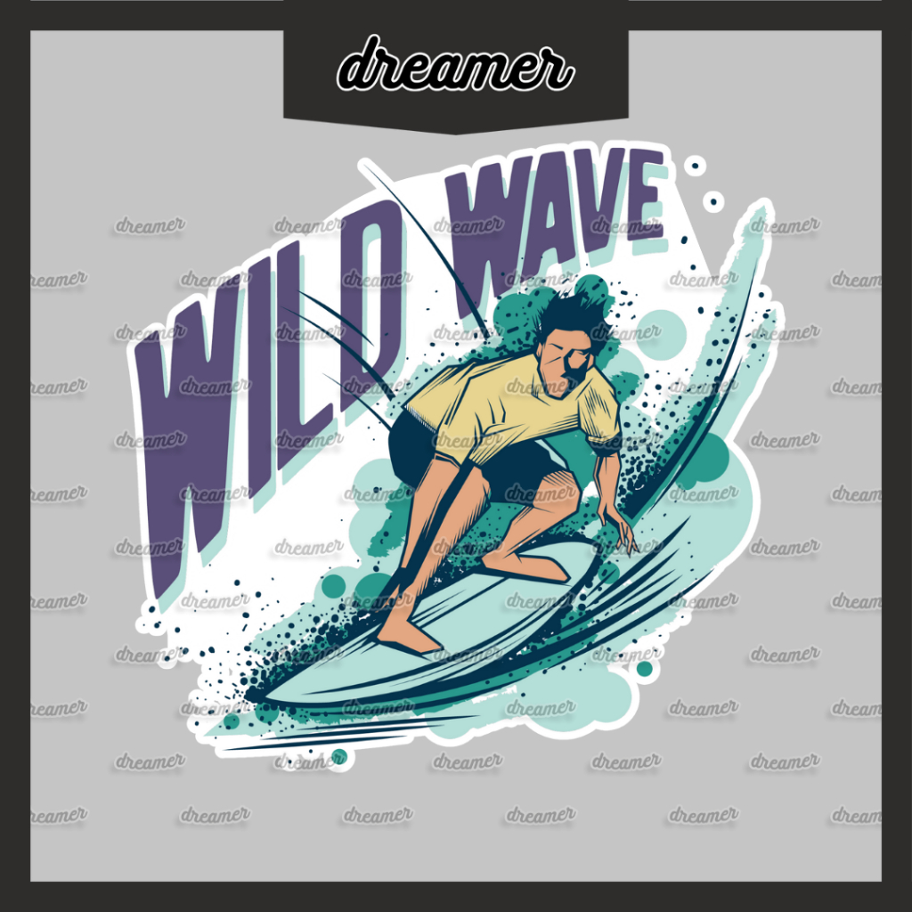FREEDIVING SURFING SEA WAVE STICKER BOMB WATERPROOF STICKERS LAMINATED ...