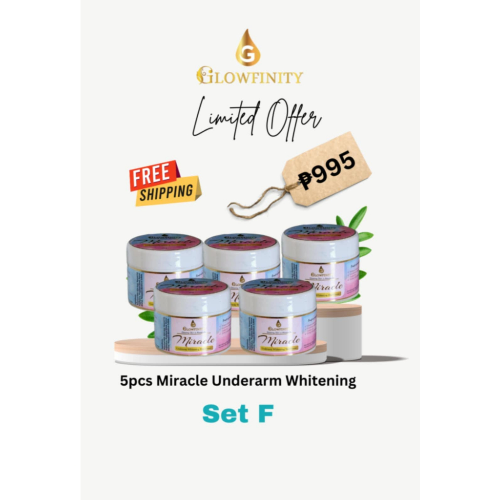 Glowfinity Cosmetics Set F (Miracle Underarm Whitening Deocream) | Shopee Philippines