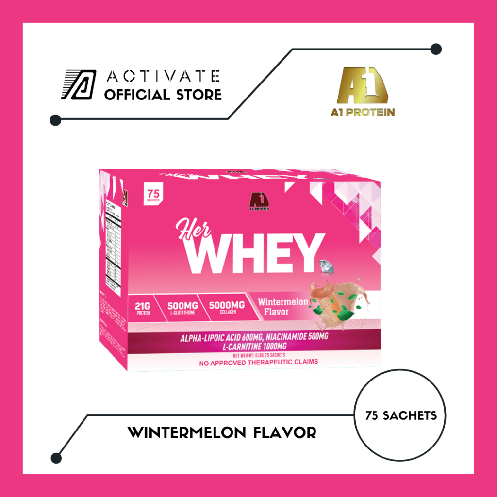 A1 Protein Her Whey -75 sachets w/ L-Carnitine and Alpha Lipoic Acid ...