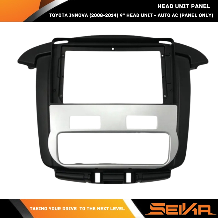 Toyota Innova (2008-2014) 9" Head Unit Panel Frame - Auto AC (Panel ...