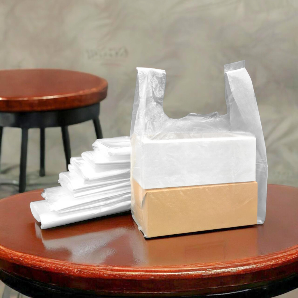 50pcs Clear Plastic Sando Bag Plastic Bag Takeout Plastic Bag Shopping ...