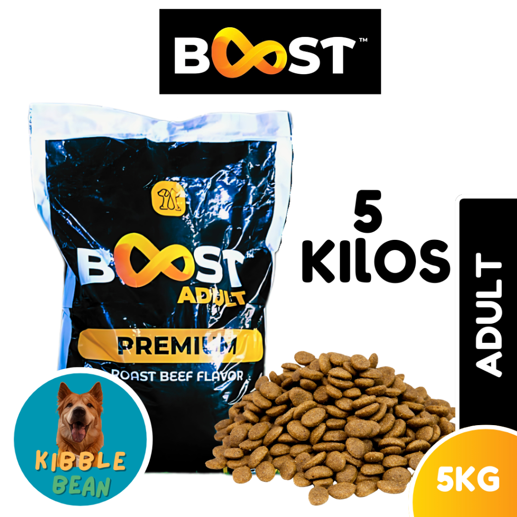 BOOST PREMIUM ADULT DOG FOOD (ROAST BEEF FLAVOR)5KG | Shopee Philippines
