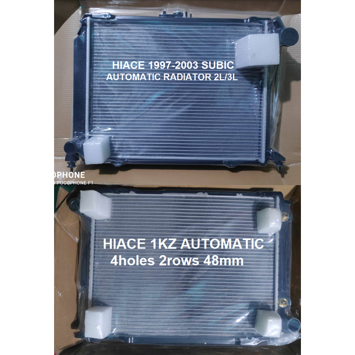 TOYOTA HIACE RADIATOR (SUBIC) AUTOMATIC TRANS.( 2L/3L/5L ) // ( 1KZ AT ...