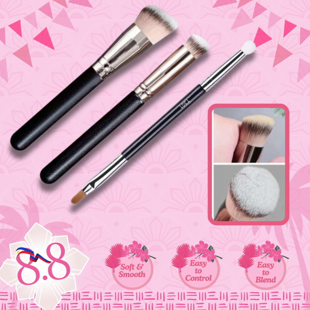 pinkflash Makeup Brushes Flawless Classic Concealer Brush Angled Round eye Shadow Sponge Head ...