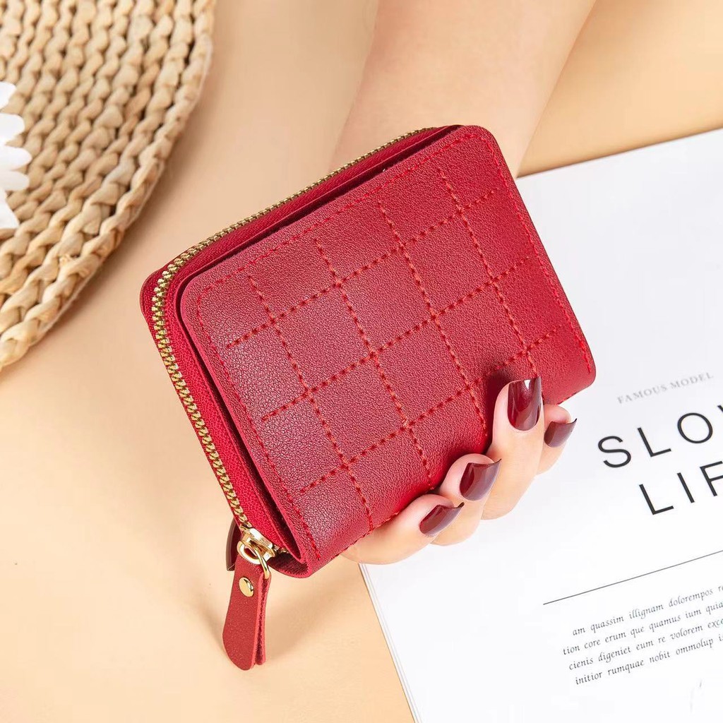 Korean Plain Design Fashion Ladies 2in1 Mini Wallet Coin Wallet and ...