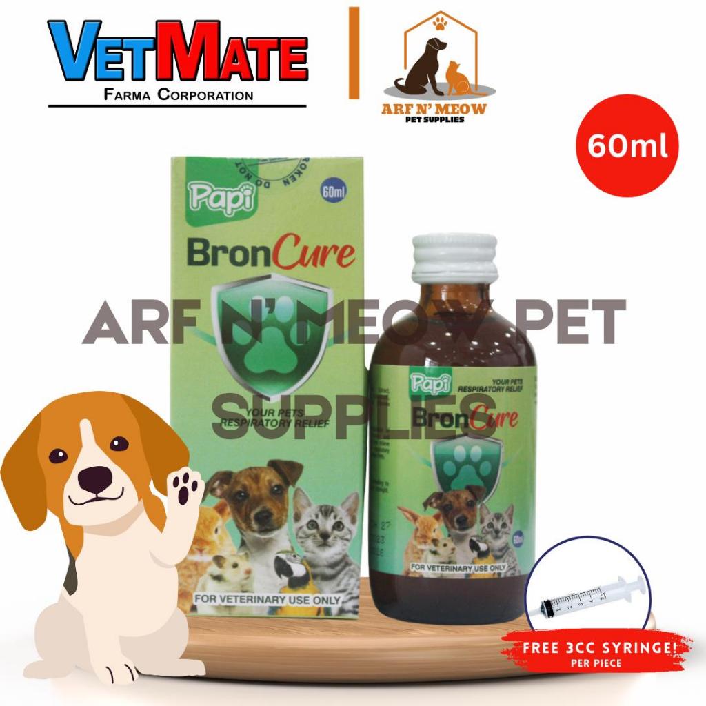 Free 3cc Syringe 60ml Papi Broncure Pets Respiratory Relief for All ...