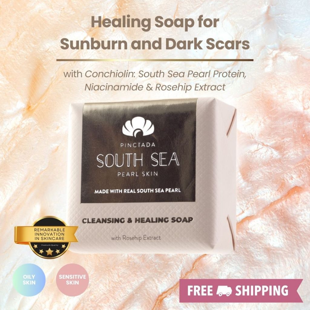 Pinctada Pearl Healing Soap with Niacinamide for Sunburn, Dark Spots ...
