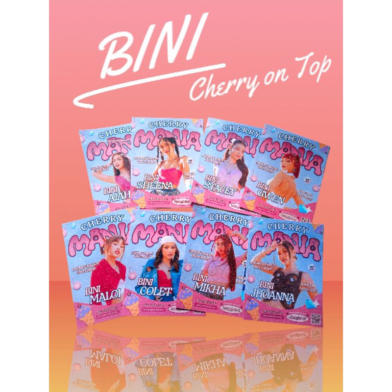 BINI Cherry Mania Stickers Photocard Magnet | Shopee Philippines