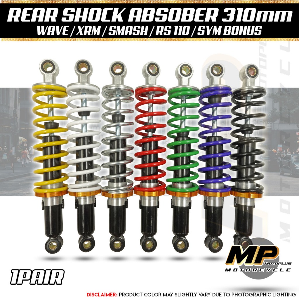 DUAL REAR SHOCK 310MM WAVE/XRM/SMASH/RS100/SYM - MOTOPLUS MOTORCYCLE ...