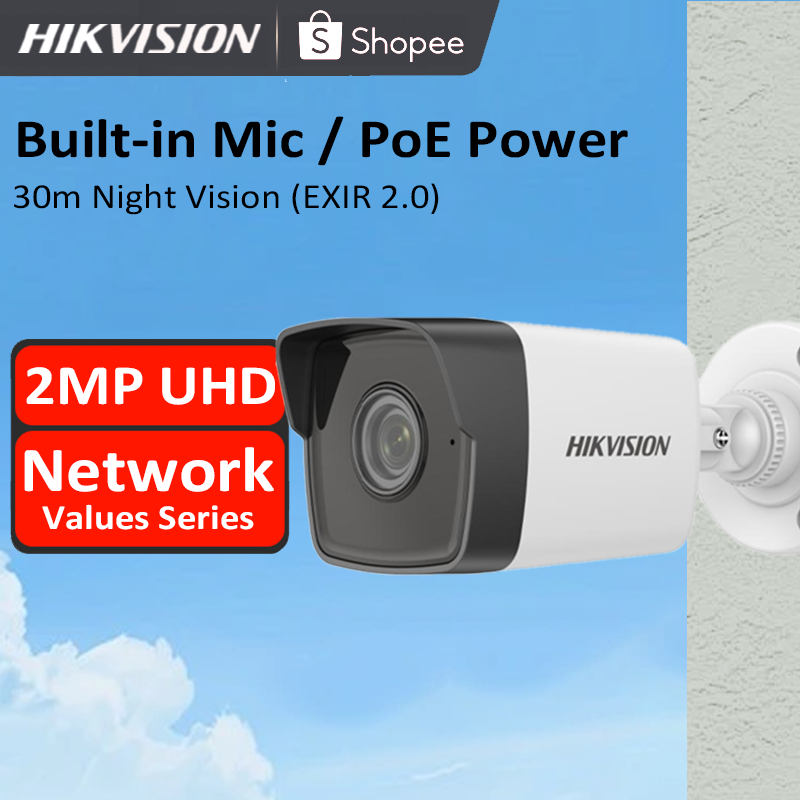 Hikvision 2MP Value Series Build-in Mic Fixed Bullet Network IP67 ...