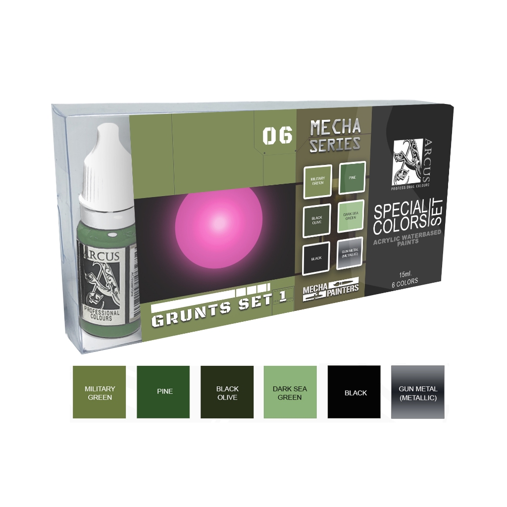 Arcus Professional Colours Acrylic Paints - Special Colors Set Mecha ...