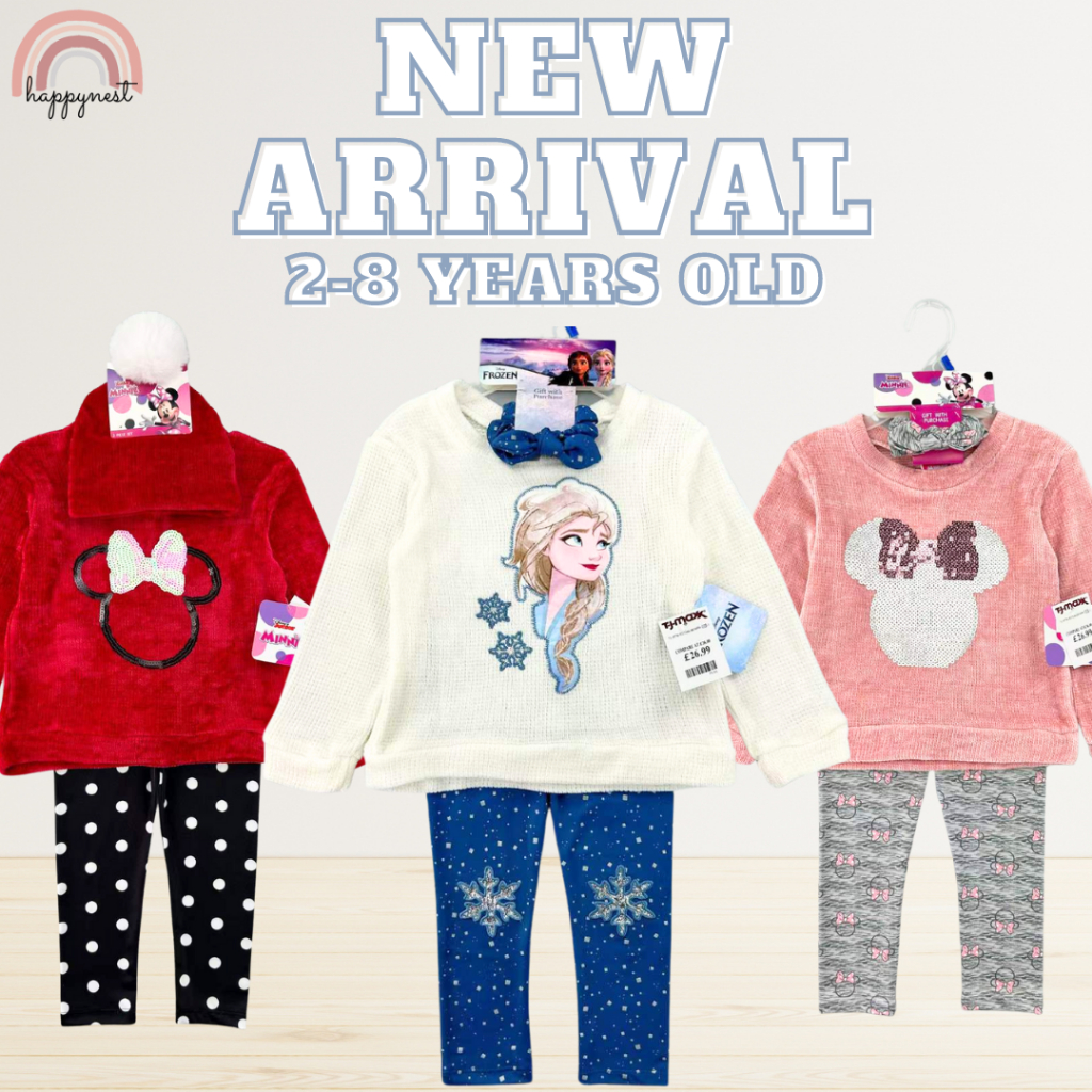 Minnie Mouse Frozen Elsa Pullover Long Sleeves with Leggings Pants ...