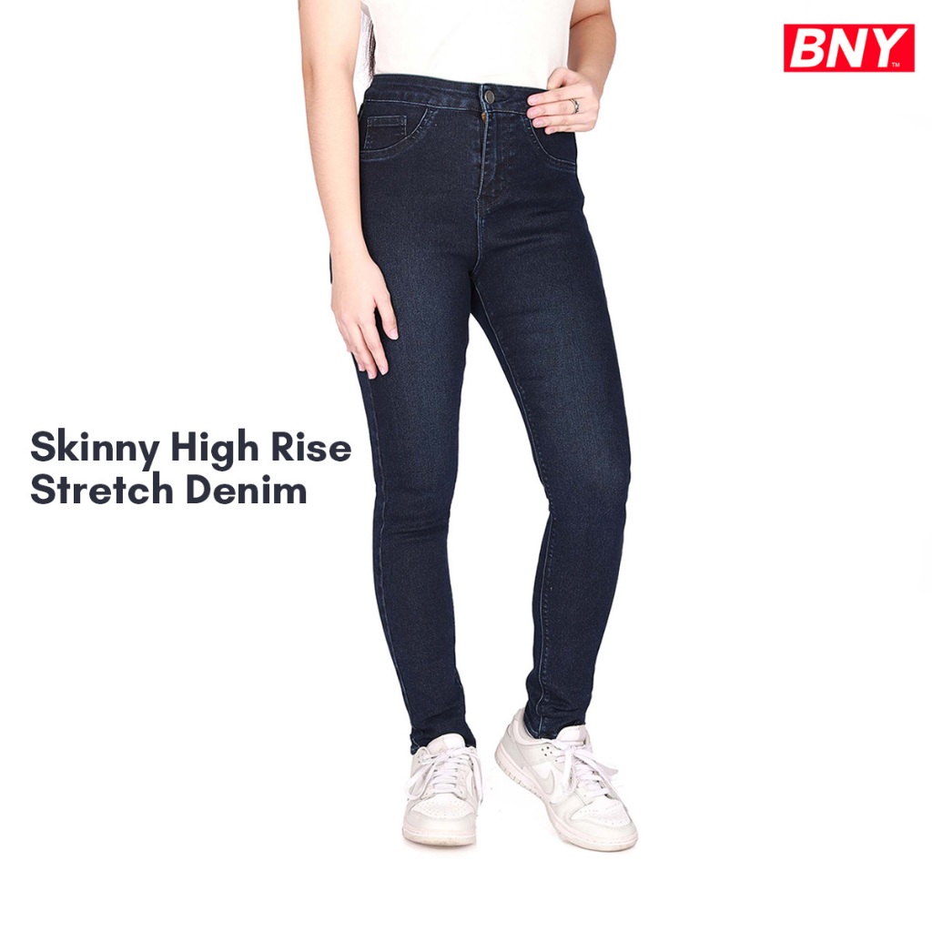 BNY Ladies' Skinny H-Rise Stretch Denim (344) | Shopee Philippines