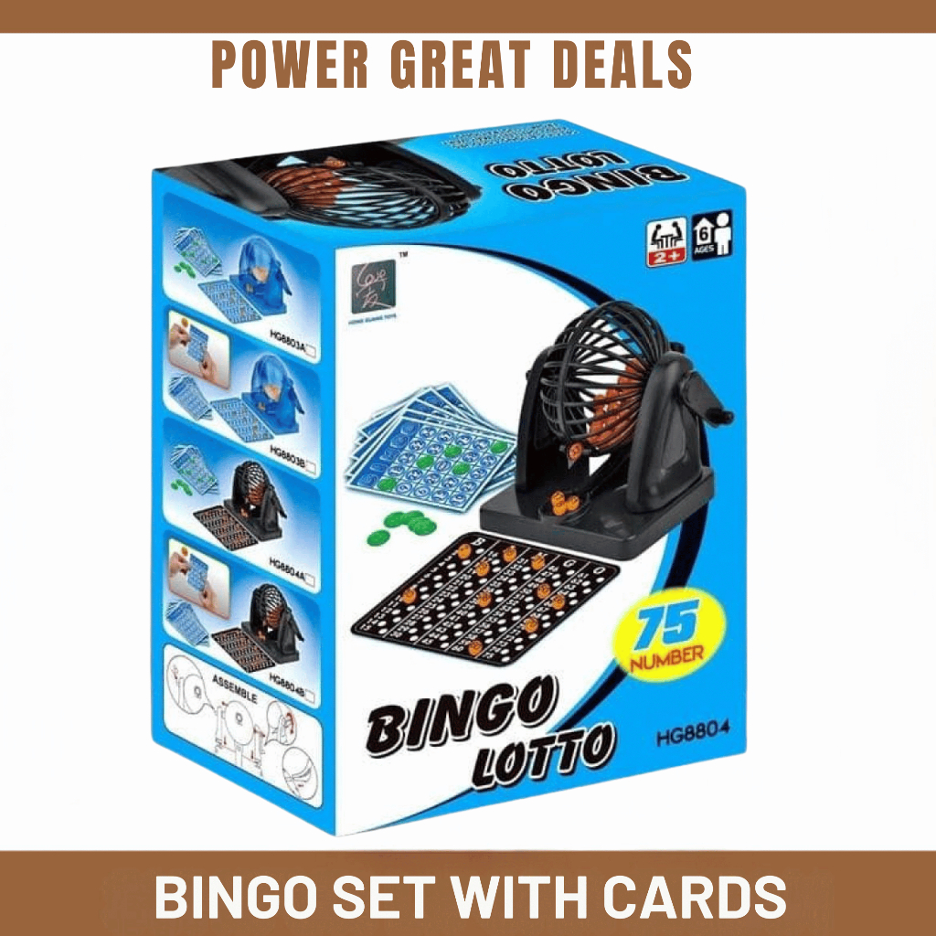 Ultimate Bingo Set with Cards - Traditional Family Board Game, Ideal ...