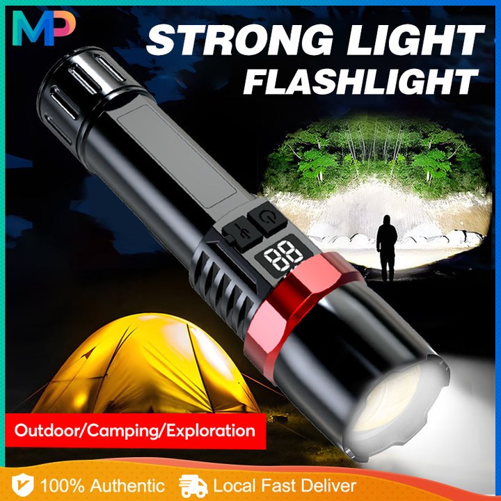 Flashlights led chargable super bright rechargeable for brownout water ...
