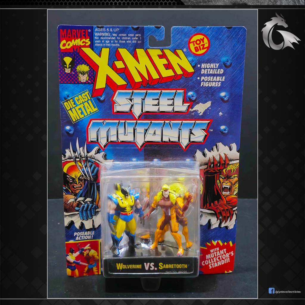 Toy Biz Marvel X-Men Steel Mutants Wolverine vs Sabretooth (Vintage ...