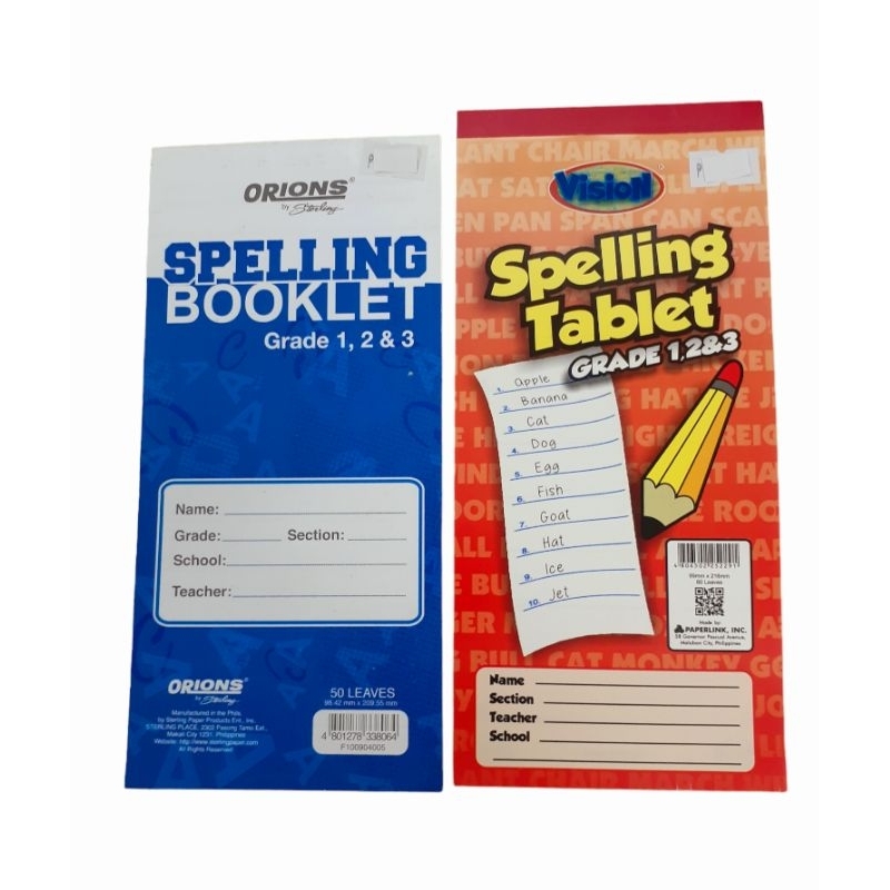SPELLING BOOKLET (GRADE 1, 2, & 3) | Shopee Philippines