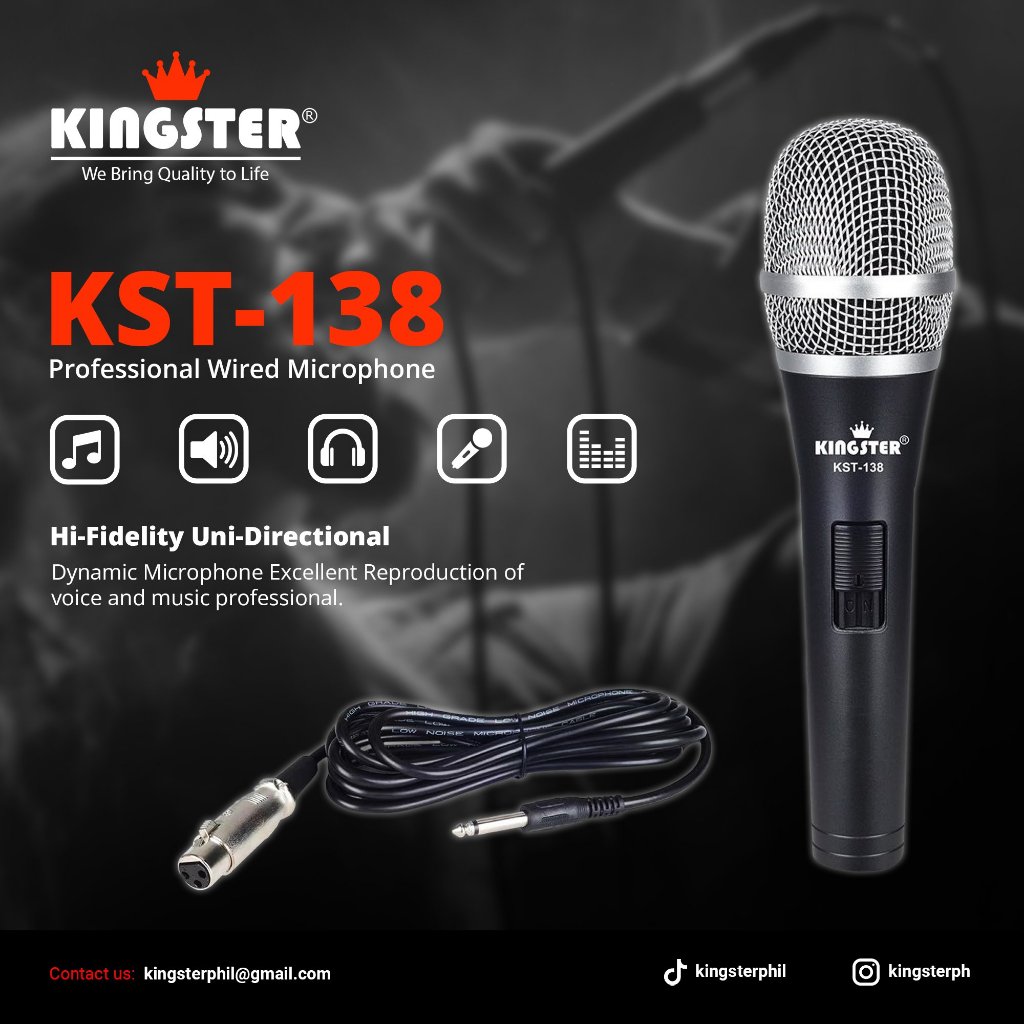 KST- 138 Wired Professional Dynamic Mic w/ Hi-Fidelity Uni-Directional (MPOWER) | Shopee Philippines