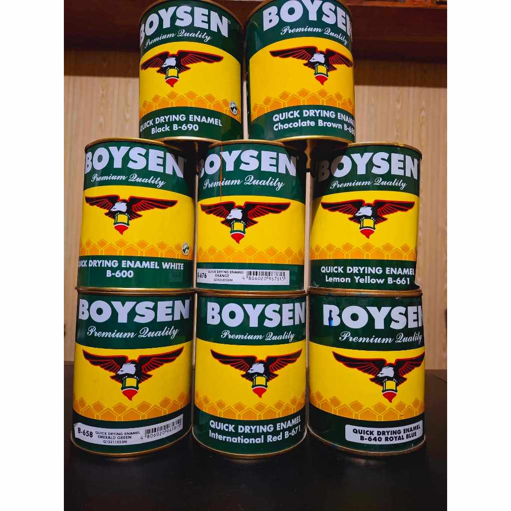 #BOYSEN QUICK DRY ENAMEL PAINT 1L PREMIUM QUALITY | Shopee Philippines