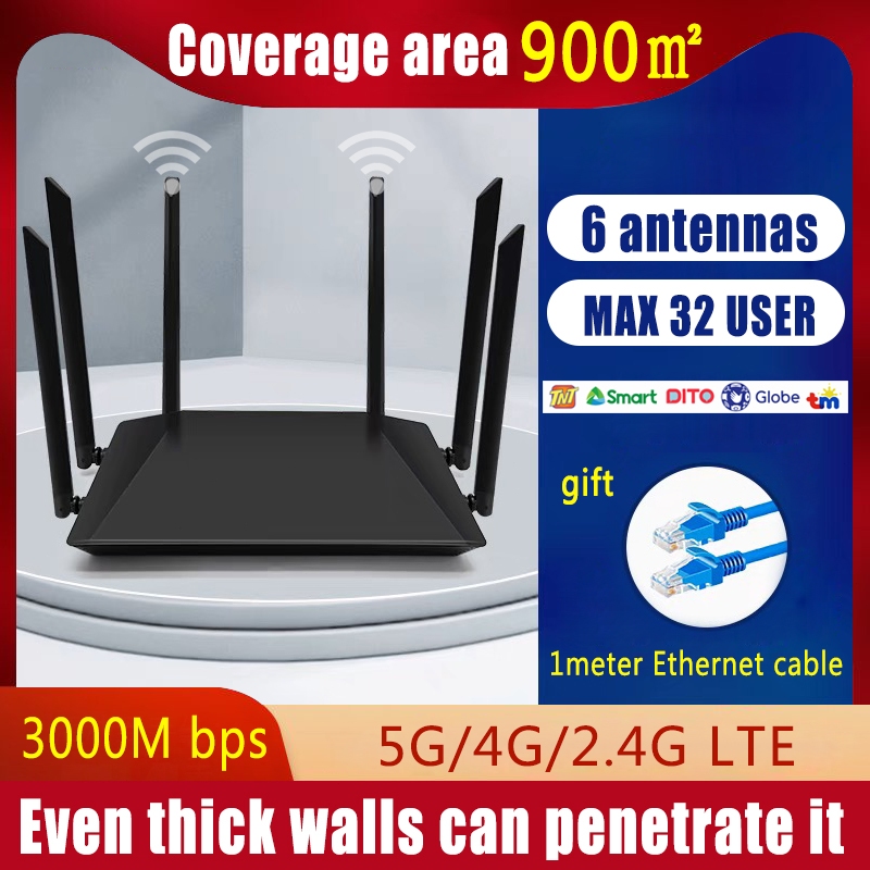 WiFi 6 Router 5G/4G LTE With 6 Antenna Original LTE Cat12 Up To ...