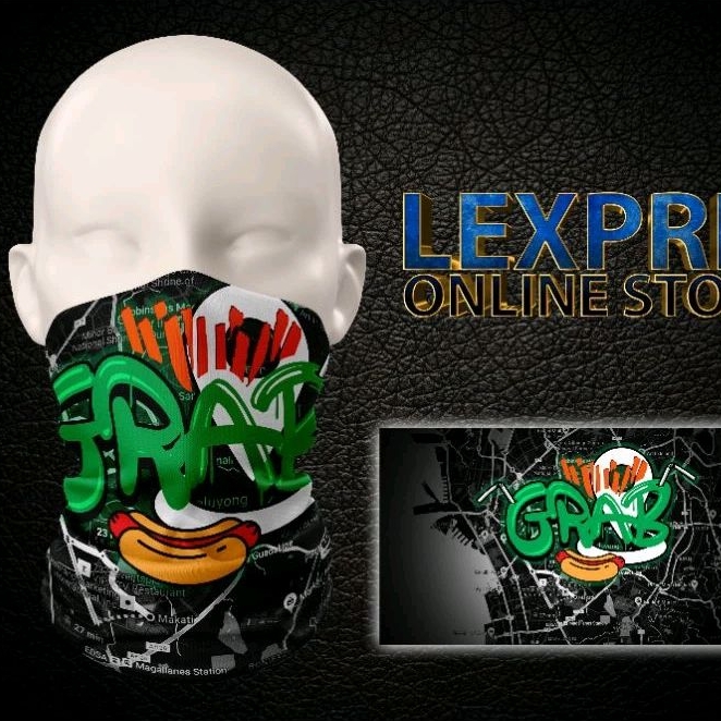 Grab Half Face Sublimation Tube Mask | Shopee Philippines