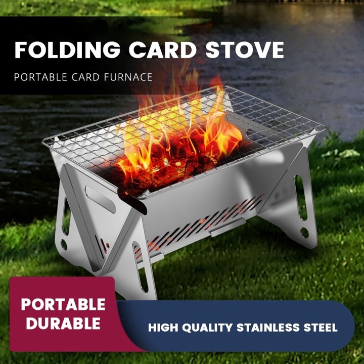 Mini Outdoor Griller Portable Stainless Grill Pits Foldable BBQ Grill ...