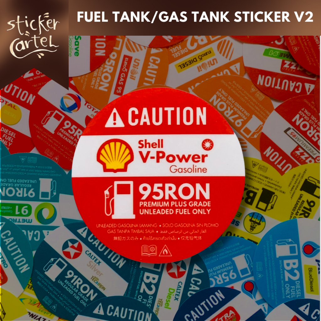 Fuel/Gas Tank Circle Vinyl Sticker For Motorcycles and Cars SHELL ...