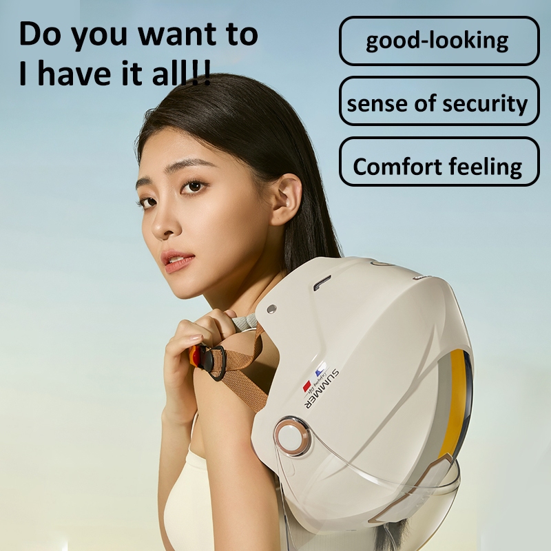 NEVA Original Couple Motorcycle half face helmet dual visor Unisex with ...