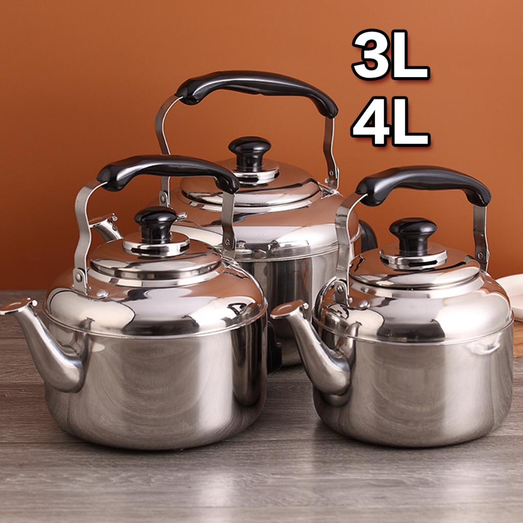 3L 4L Stainless Steel Whistling Kettle Takure | Shopee Philippines