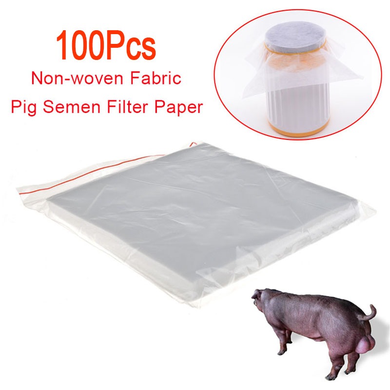 100Pcs Boar Semen Filter artificial insemination filter paper pig semen ...
