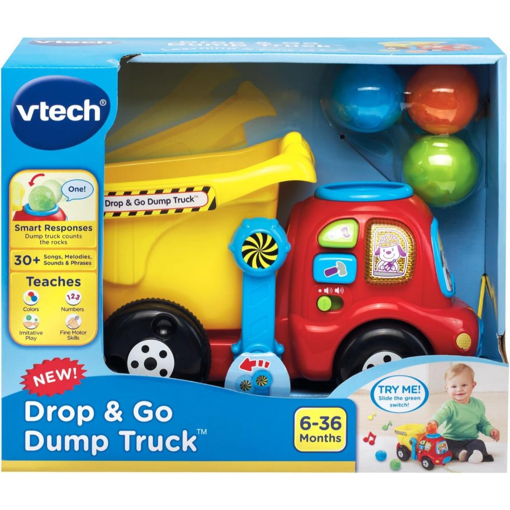 VTech Drop and Go Dump Truck Yellow | Shopee Philippines