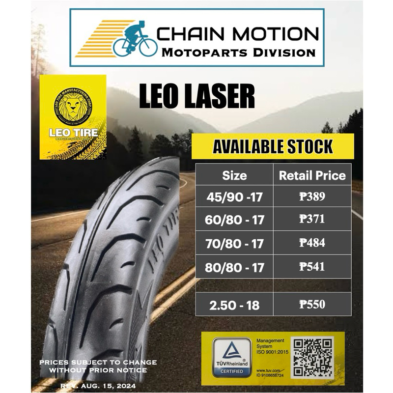 LEO LASER Motorcycle Tire (100% Original) | Shopee Philippines