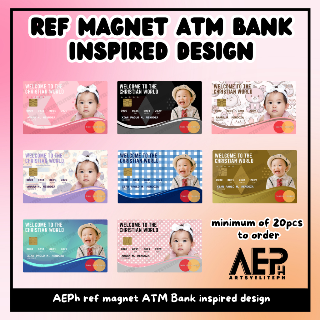 AEPh ATM Bank inspired design Ref magnet | min of 20 pieces | birthday ...