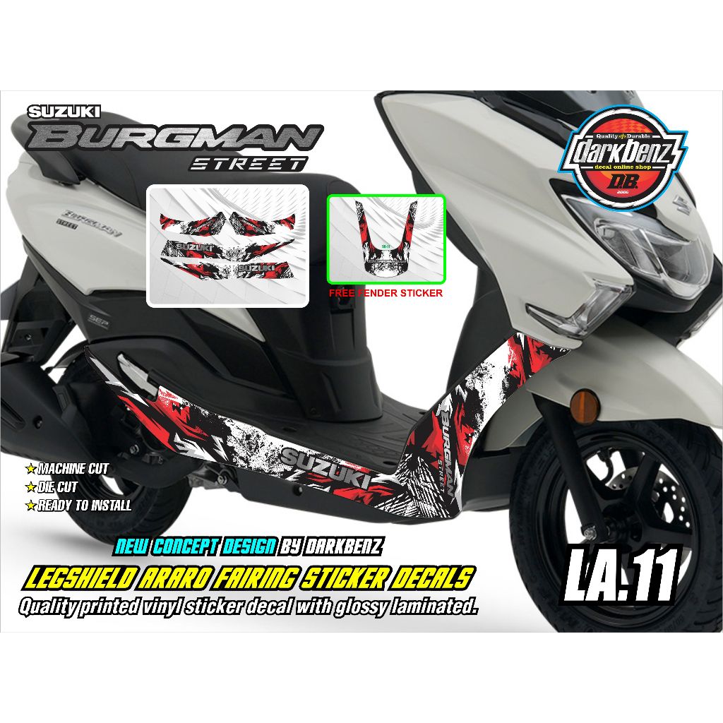 Suzuki Burgman Street & EX New Concept Quality Printed Sticker Decal ...