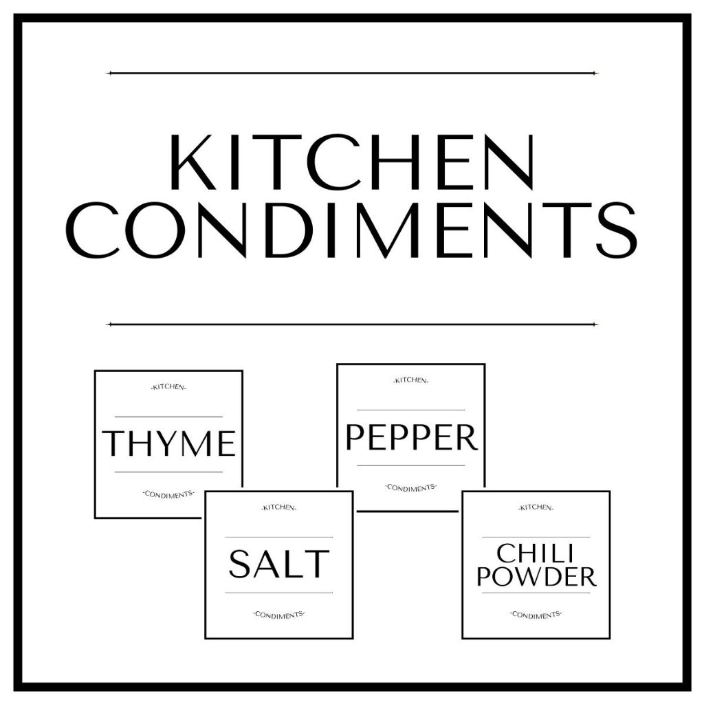 CONDIMENTS STICKER LABEL/WATERPROOF/2x2INCHES/SOLD PER PIECE | Shopee ...