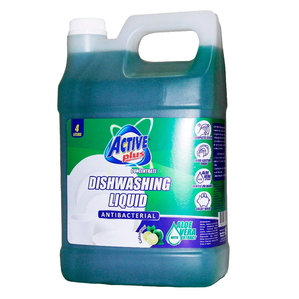 Active Plus Dishwashing Liquid Concentrate Antibacterial 1 Gallon ...