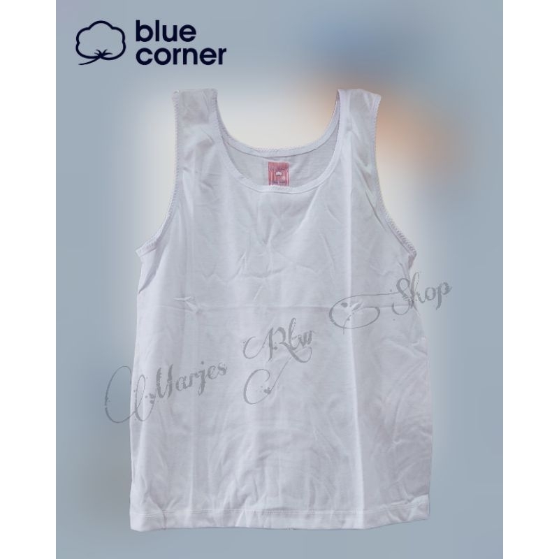 Ladies Sando White Blue Corner | Shopee Philippines