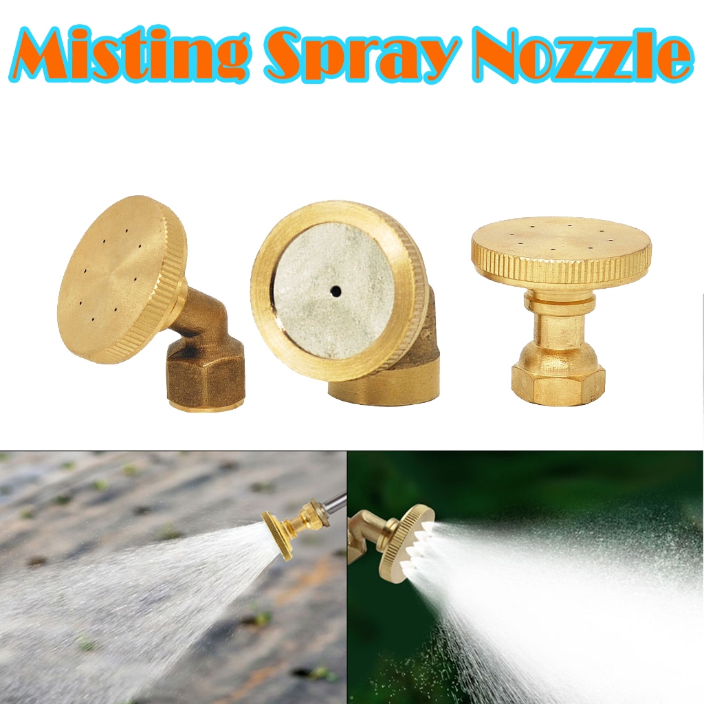 Brass Misting Spray Nozzle,8-Hole Adjustable Sprayer Nozzle Tip ...