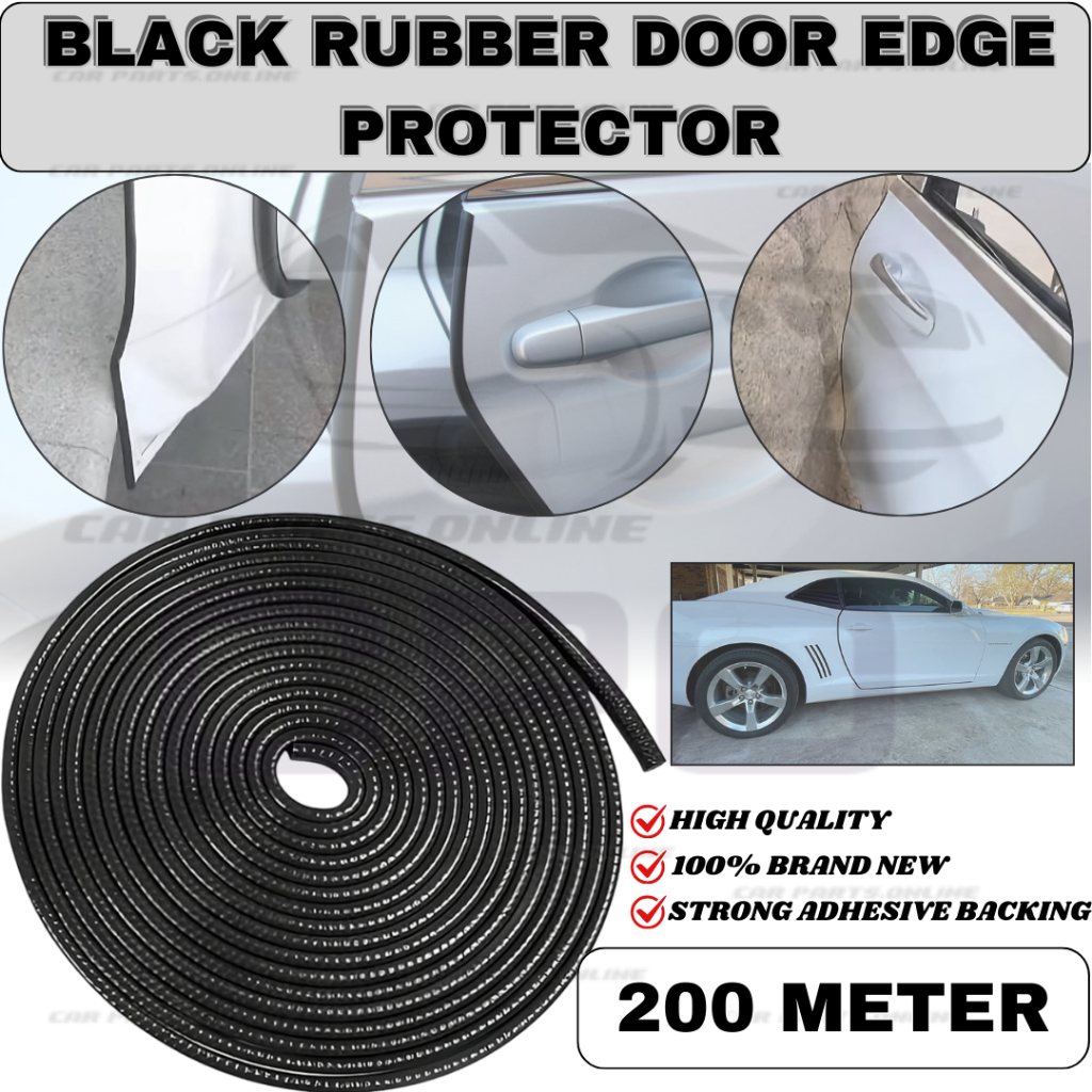 CPO BLACK RUBBER DOOR EDGE PROTECTOR (200 METER) | Shopee Philippines