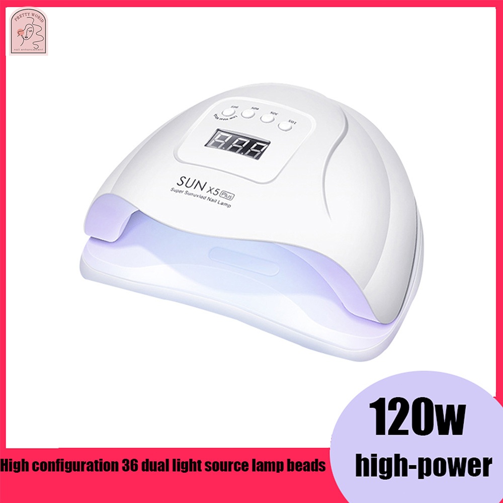 PRETTY-W 120W Original SUN X5 UV Nail Gel Dryer Machine LED Lamp For ...