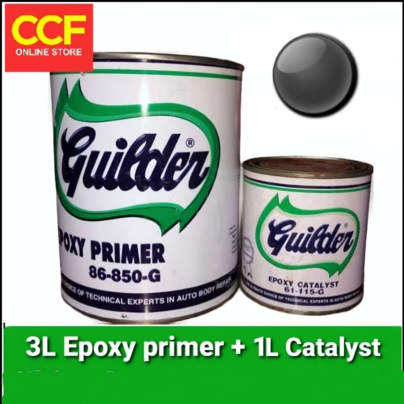 Guilder Epoxy Primer Black with Epoxy Catalyst Black 4 Liters / Gallon ...
