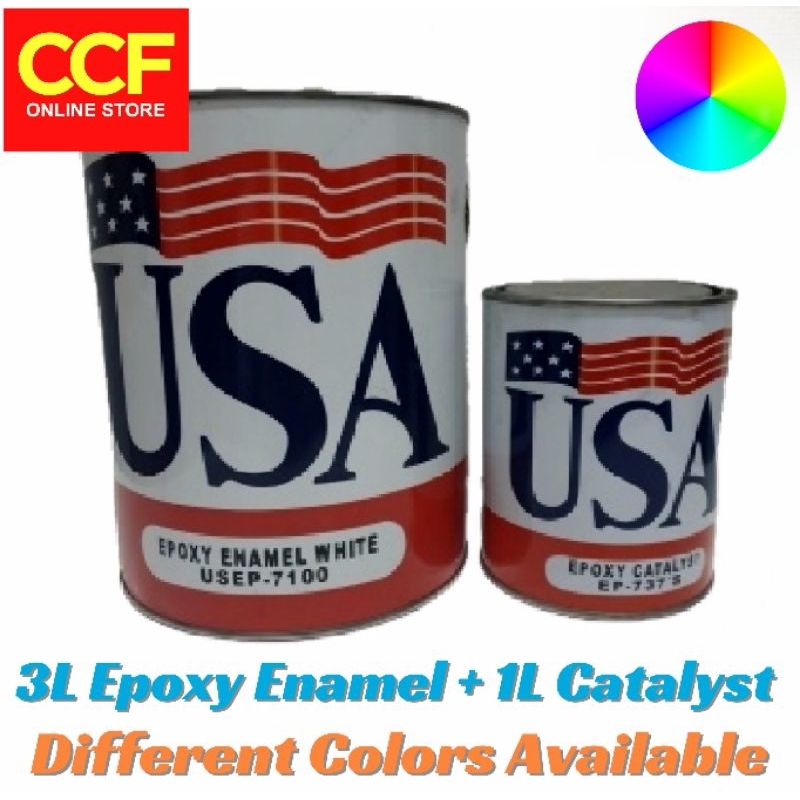 USA Epoxy Enamel with Epoxy Catalyst Standard Colors 4 Liters / 1 ...
